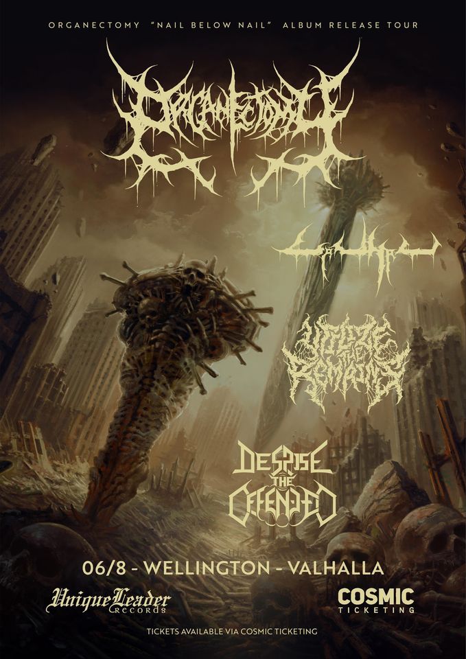 ORGANECTOMY NAIL BELOW NAIL ALBUM RELEASE WELLINGTON at Valhalla ...