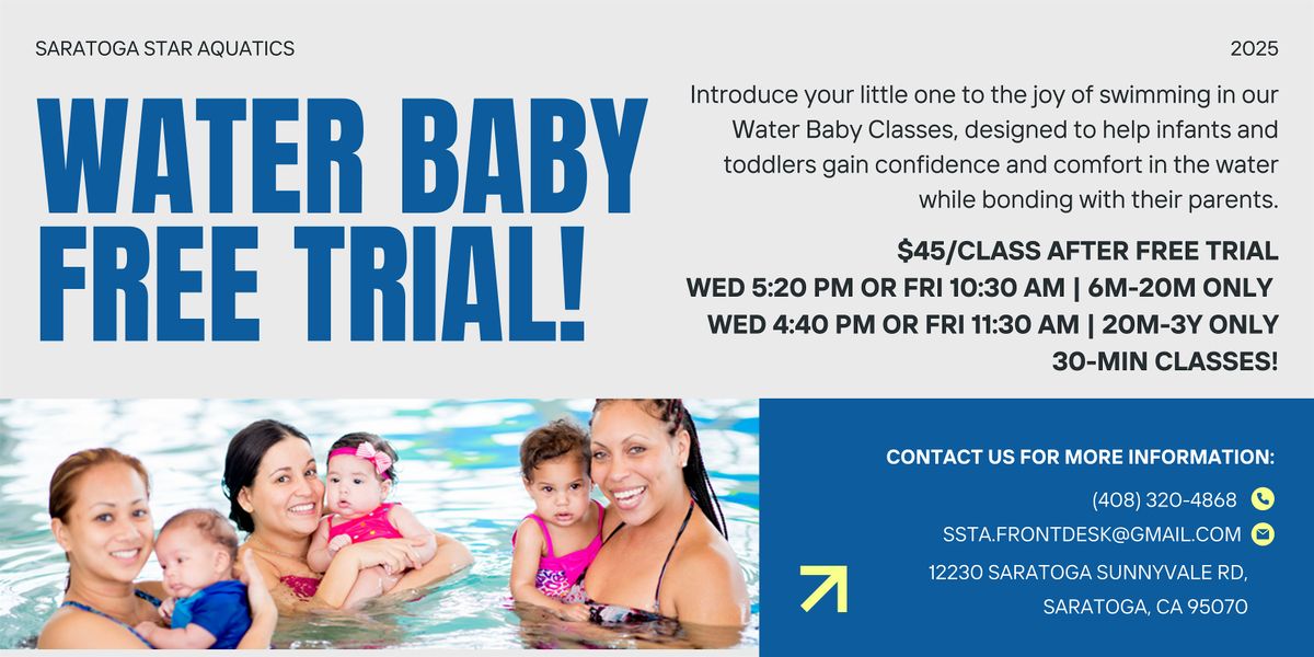 Free Trial Water Baby Classes at Saratoga Star Aquatics on 12th ...