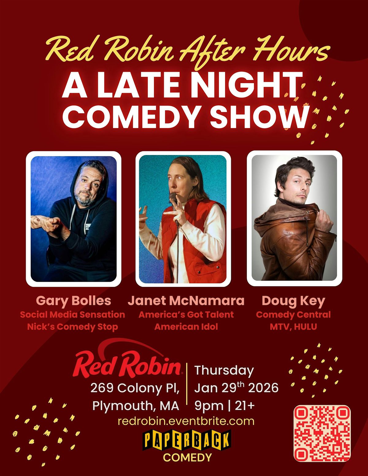 Red Robin After Hours: A Late Night Comedy Show at Red Robin Gourmet ...