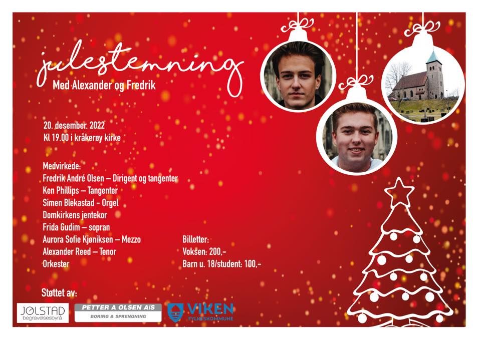 Julestemning med Alex og Fredrik at Kråkerøy kirke, Fredrikstad on 20th ...