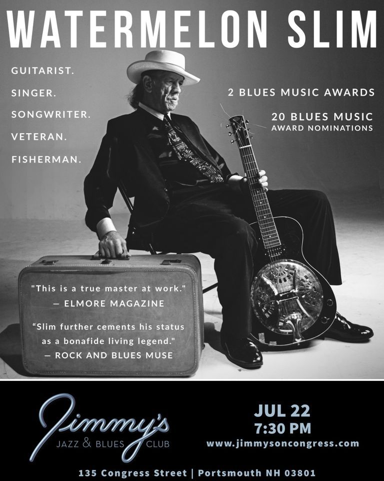 Watermelon Slim at Jimmy's Jazz & Blues Club, Portsmouth on 22nd July, 2022