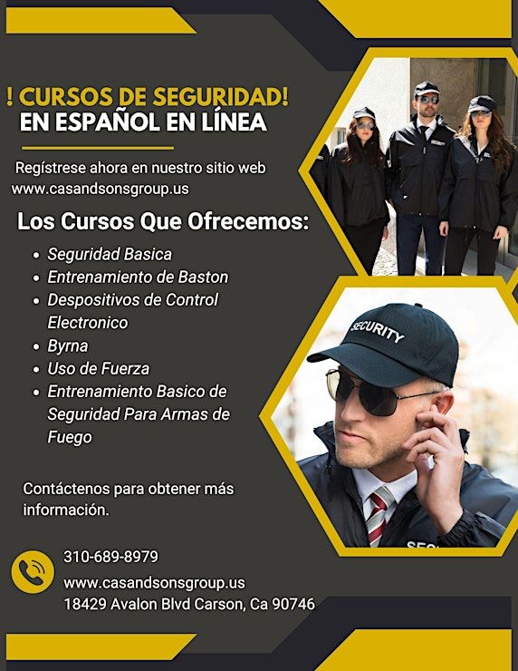 WINTER-NEW YEARS TRAINING BUNDLES at C.A.S. & Sons Protective Group # ...