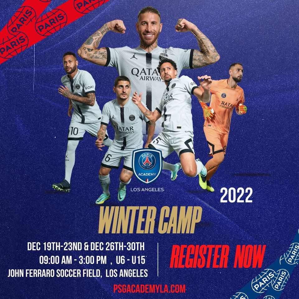 PSG Academy Los Angeles Winter Soccer Camp at John Ferraro Soccer ...