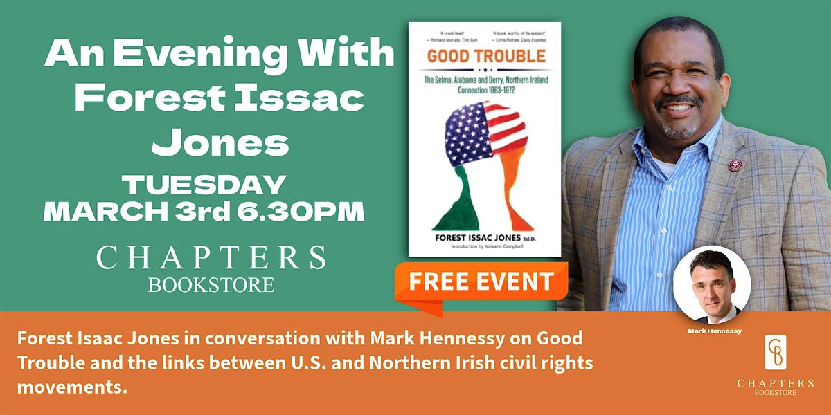 An Evening with Forest Issac Jones at Chapters Bookstore, Dublin 1 on ...