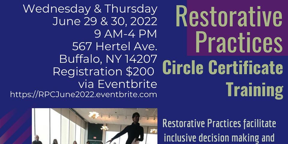 Restorative Practices Circle Certificate Training at 567 Hertel Avenue ...