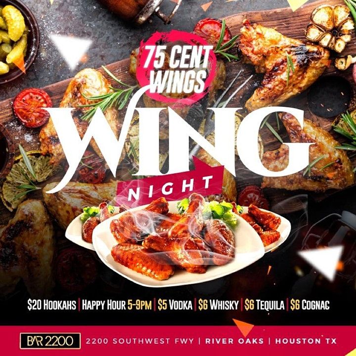 WING WEDNESDAY @ BAR 2200 | 75 CENT WINGS | HAPPY HOUR | RSVP NOW | Bar ...