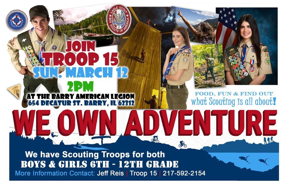 Troop 15 Recruitment Event Barry, IL | American Legion Post 222, Barry ...