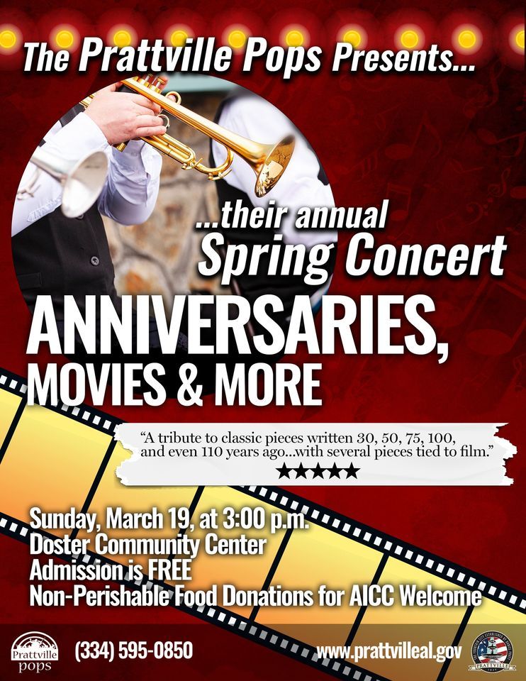 Prattville Pops Spring Concert | Doster Center, Prattville, AL | March ...