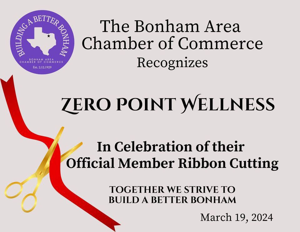 Zero Point Wellness - Official Member Ribbon Cutting at Zero Point ...