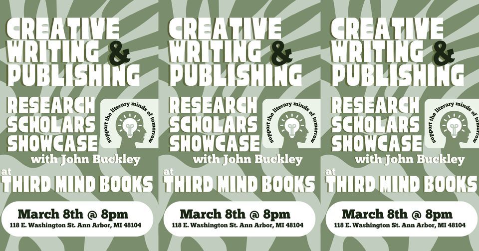 Creative Writing & Publishing Research Scholars Showcase (2023-2024) at ...