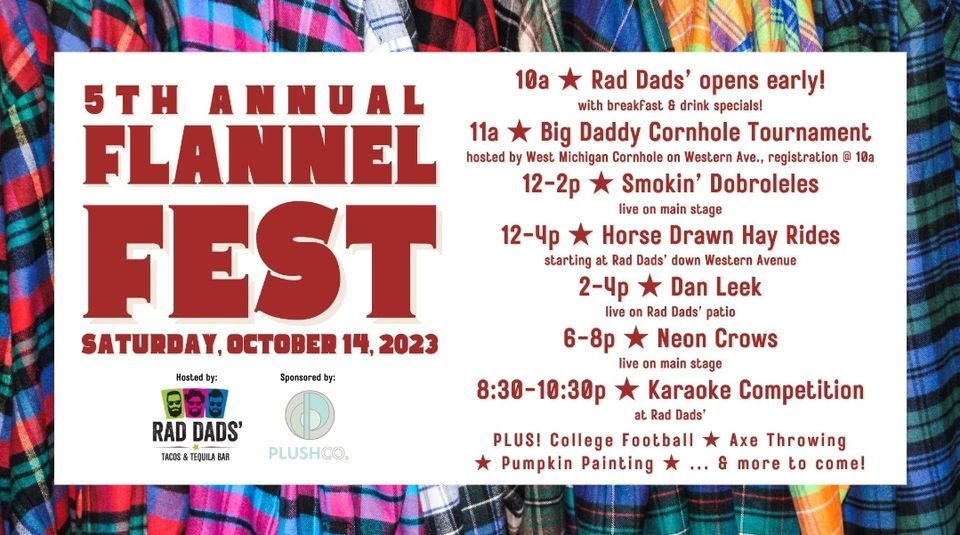 5th Annual Flannel Fest in Downtown Muskegon at RAD DADS' Tacos and ...