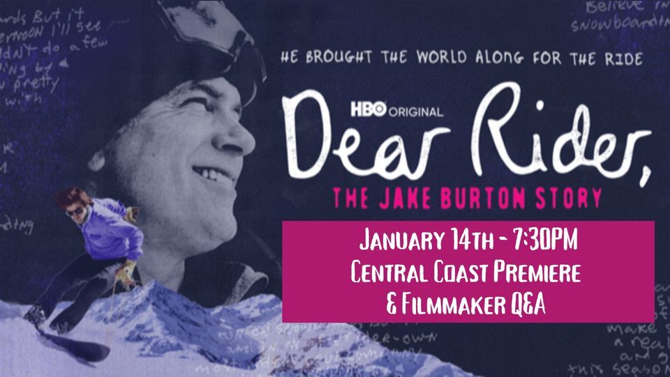 Dear Rider Screening & Filmmaker Q&A at Palm Theatre, San Luis Obispo ...