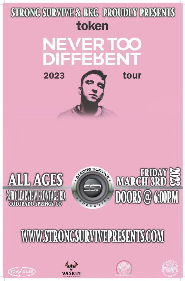 TOKEN live in Colorado Springs Friday March 3rd at Sunshine Studios at ...