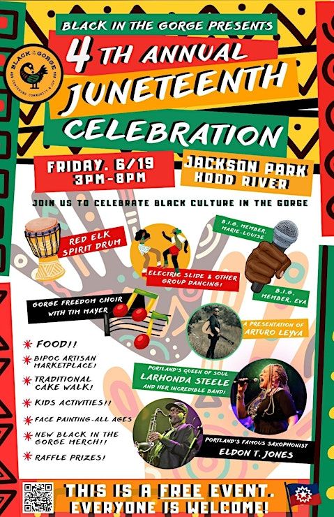 B.I.G. 4th Annual Juneteenth Celebration at Jackson Park, Hood River on ...