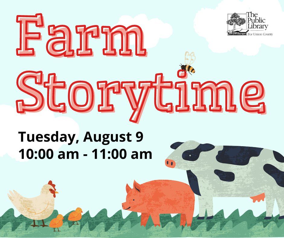 Farm Storytime at Public Library for Union County, Lewisburg on 9th ...