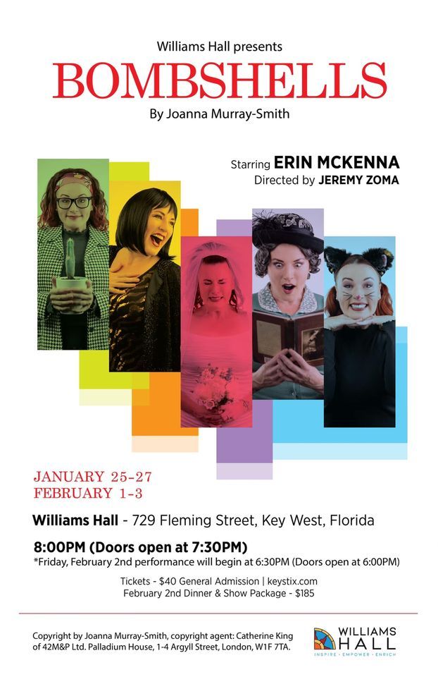 "Bombshells" Starring Erin McKenna at Williams Hall | Williams Hall ...