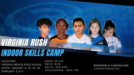Virginia Rush Indoor Skills Camp | Virginia Beach Field House | January ...
