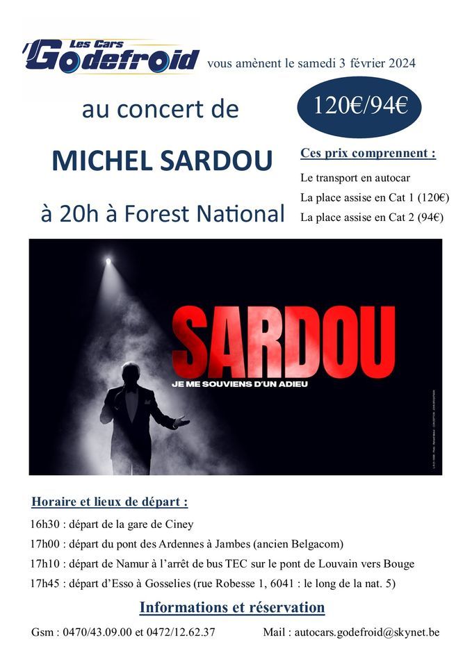 Michel SARDOU - Bruxelles - Forest National | Bruxelles Forest National ...
