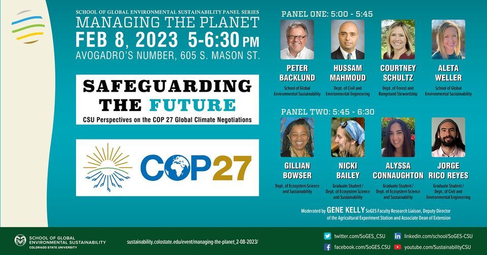 SAFEGUARDING OUR FUTURE - CSU perspectives on the COP 27 global climate ...