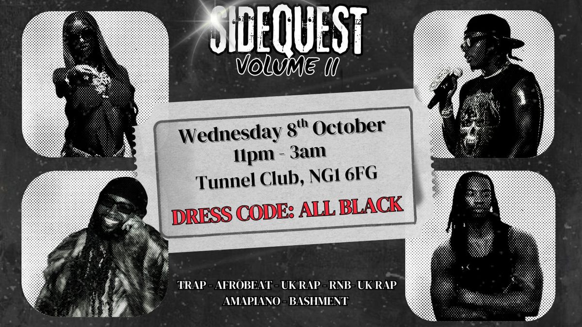 SIDEQUEST VOLUME 2: ECLIPSE at Tunnel Club, Nottingham on 8th October, 2025