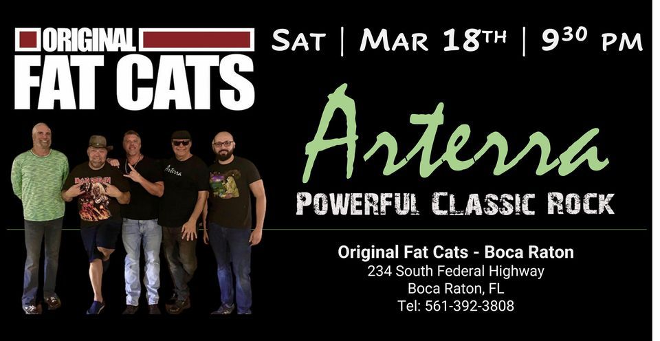 Arterra at The Original Fat Cats Boca at Original Fat Cat's - Boca ...
