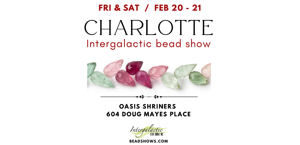 Charlotte, NC Bead Show! February 20-21, 2026 Fri/Sat Show at 604 Doug ...