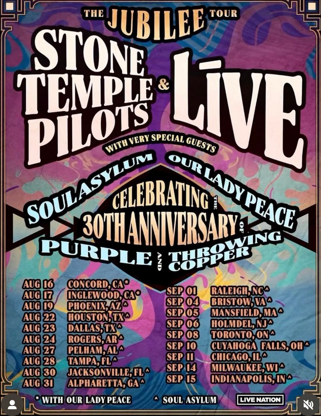 Stone Temple Pilots and Live with Soul Asylum at American Family ...