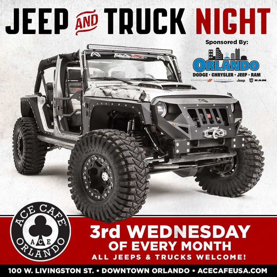 Jeep & Truck Night at the Ace! at Ace Cafe Orlando on 18th May, 2022