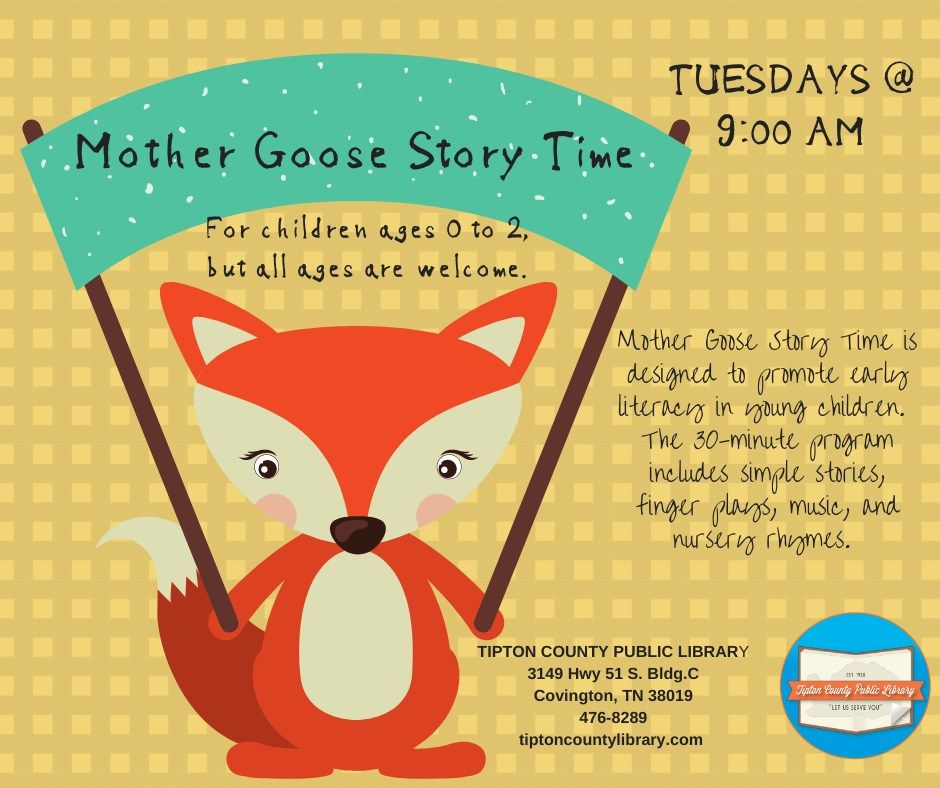 Mother Goose Storytime at Tipton County Public Library, Munford on 5th ...