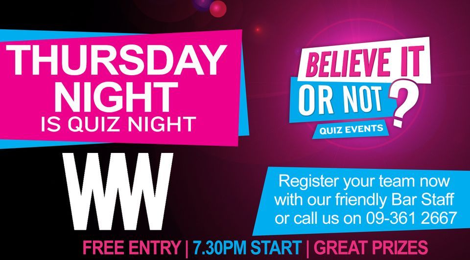 QUIZ NIGHT @ Win-Win Bar | Win-Win, Auckland, AU | May 19, 2022