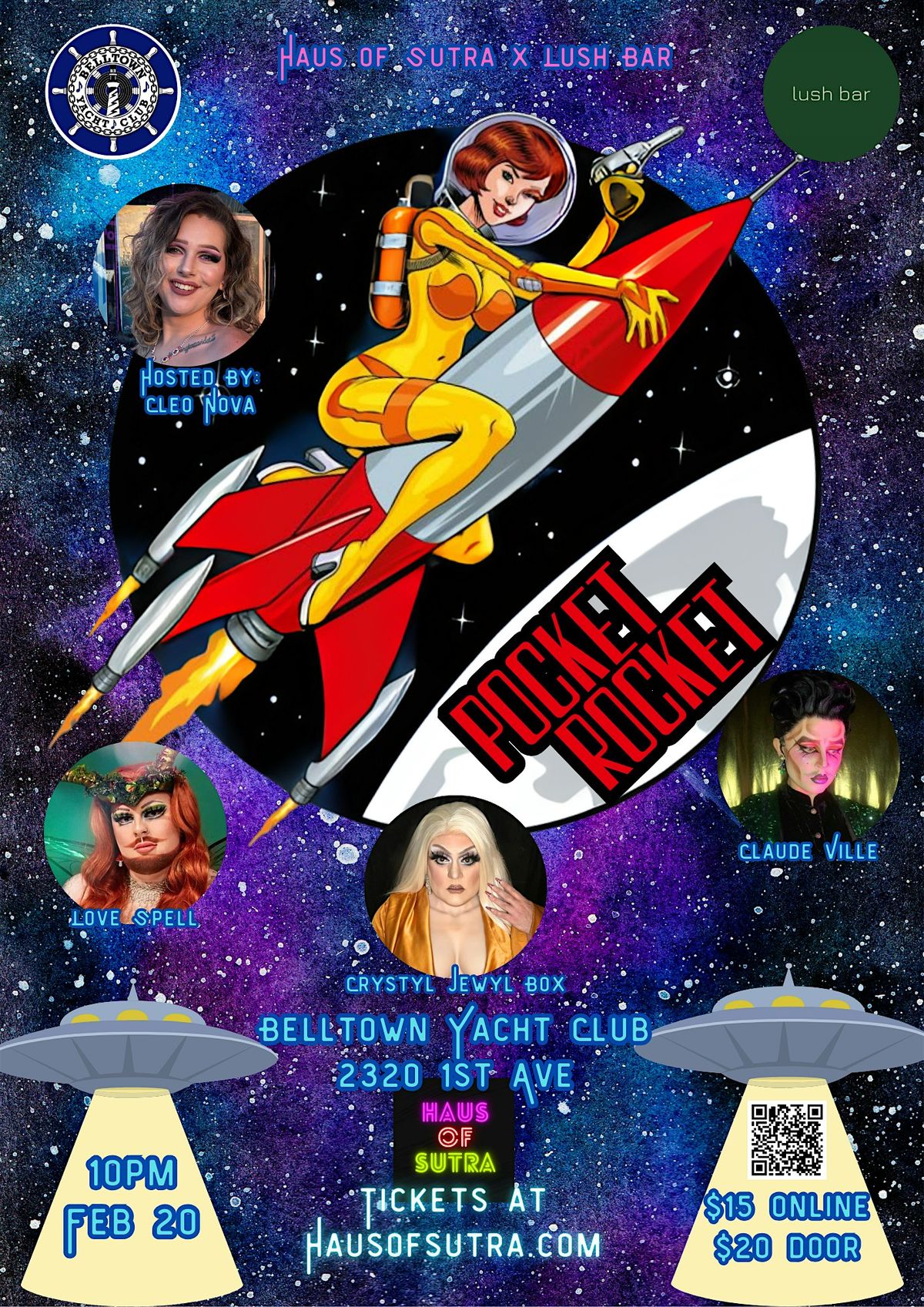 Pocket Rocket at Belltown Yacht Club, Seattle on 20th February, 2026