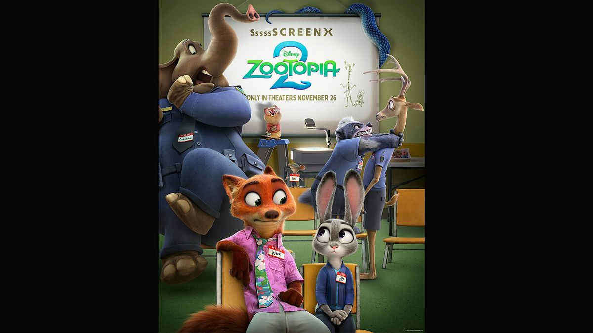 Disneys Zootopia 2 Advanced Screening in SCREENX - El Segundo at CinemaWest Beach Cities & Pink ...