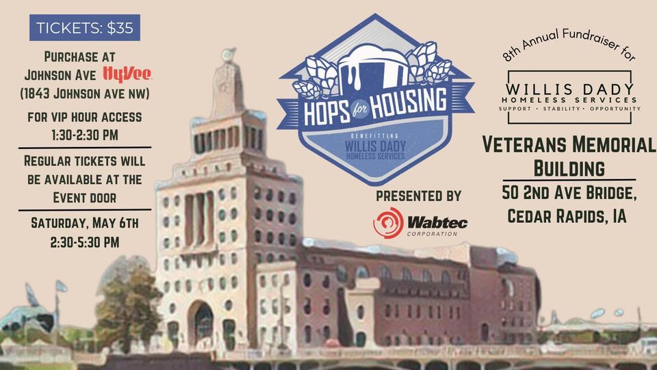 2023 Hops for Housing | Veterans Memorial Building & Commission, Cedar ...