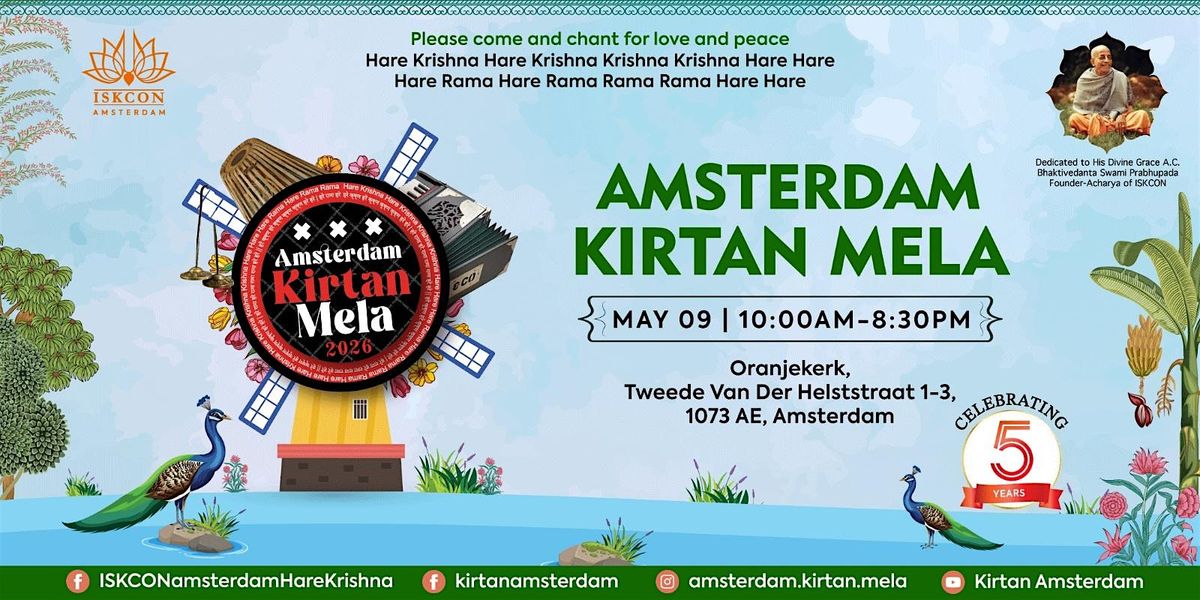 Amsterdam Kirtan Mela 2026 at Oranjekerk Amsterdam on 9th May, 2026