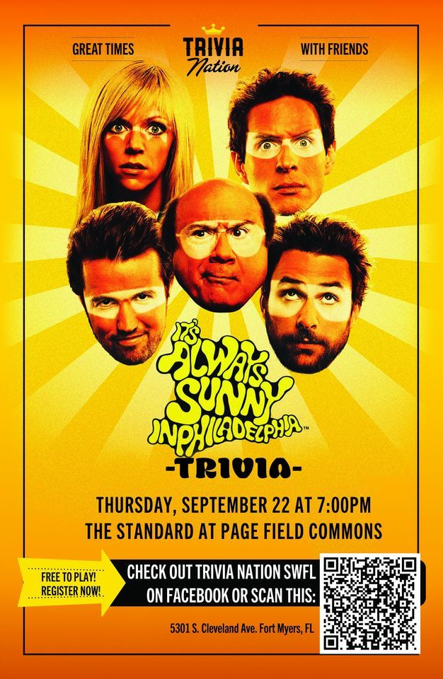 FREE Its Always Sunny in Philadelphia Themed Trivia at The Standard at ...