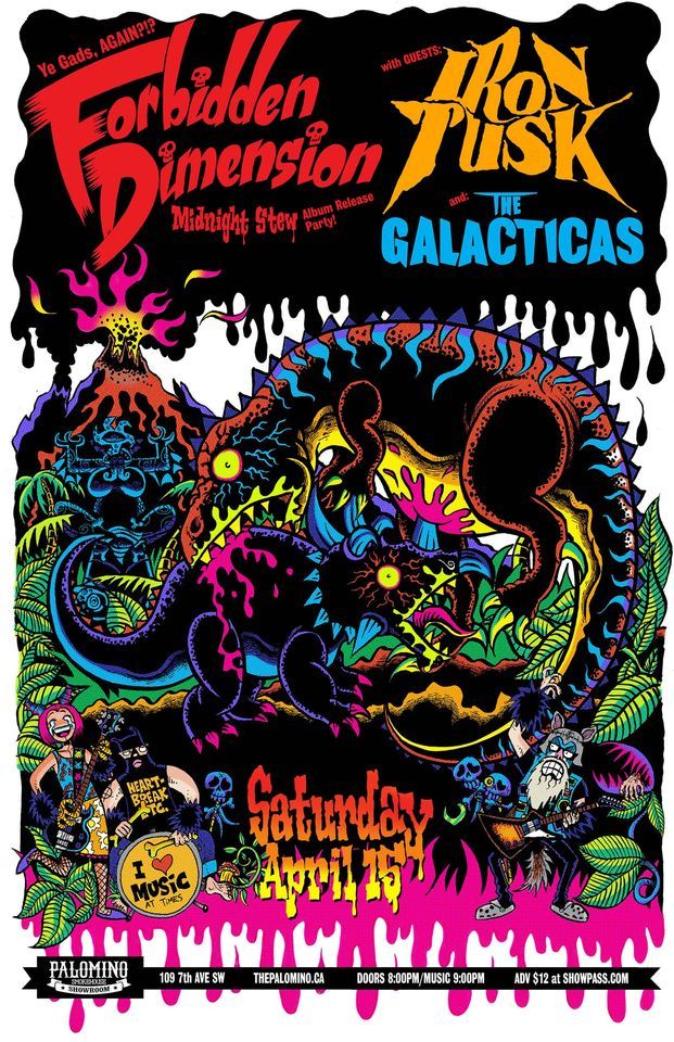 Forbidden Dimension album release with Iron Tusk and The Galacticas ...