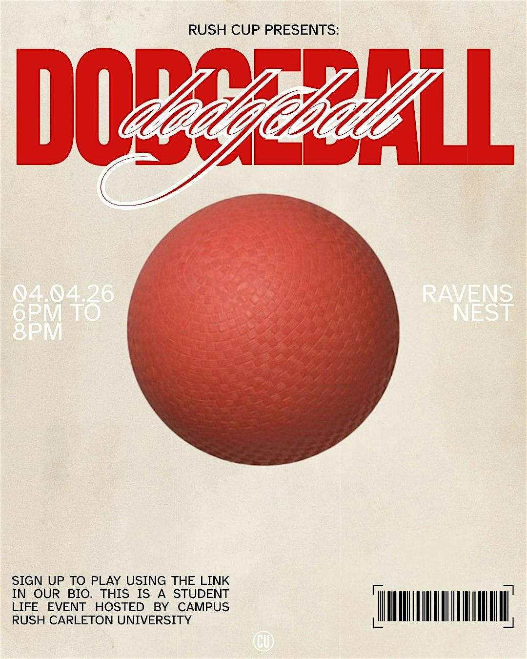 RUSH CUP: DODGEBALL EDITION at Carleton University Raven's Nest, Ottawa ...