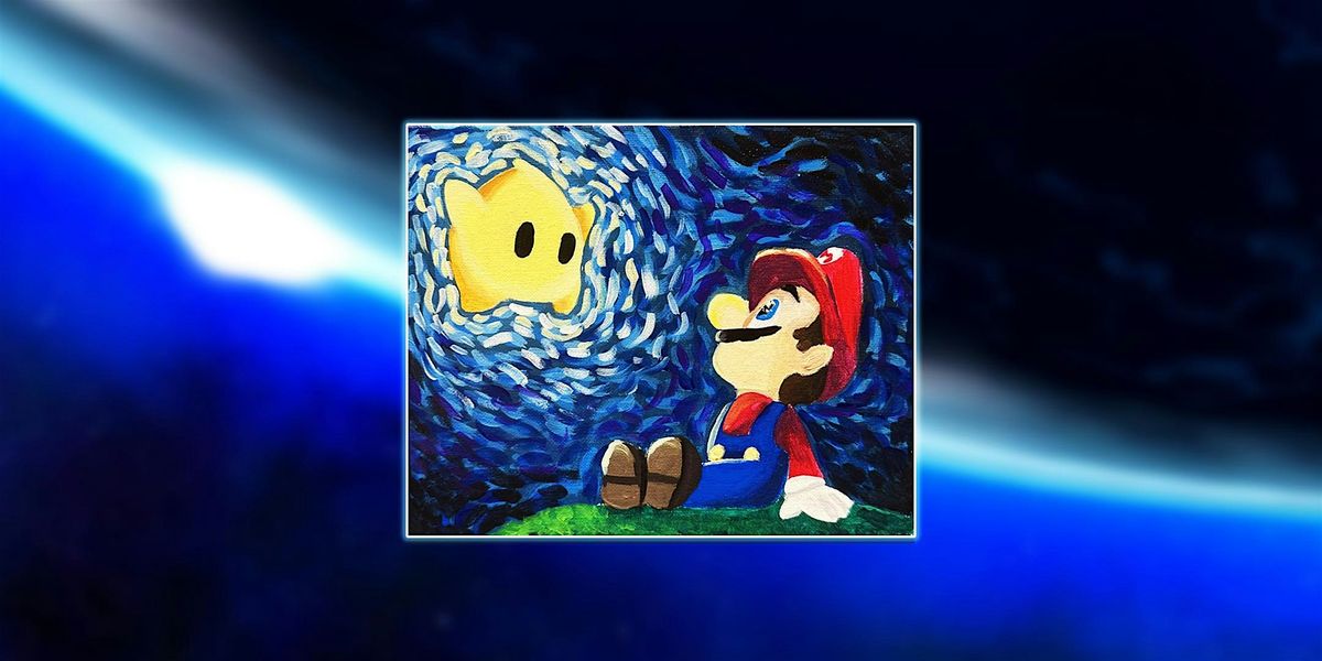 Starry Night Mario & Luma Paint-N-Sip at Insert Coin Olympia on 2nd ...