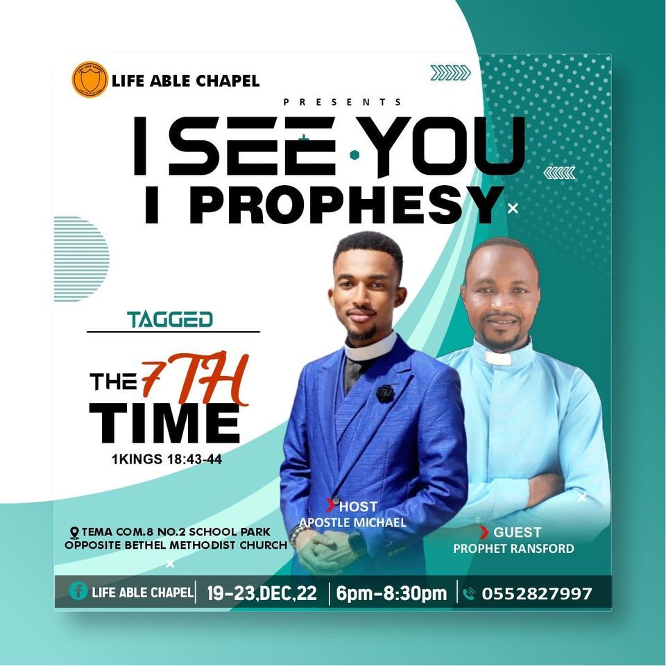 Prophetic Program at Tema community 8 on 19th December, 2022
