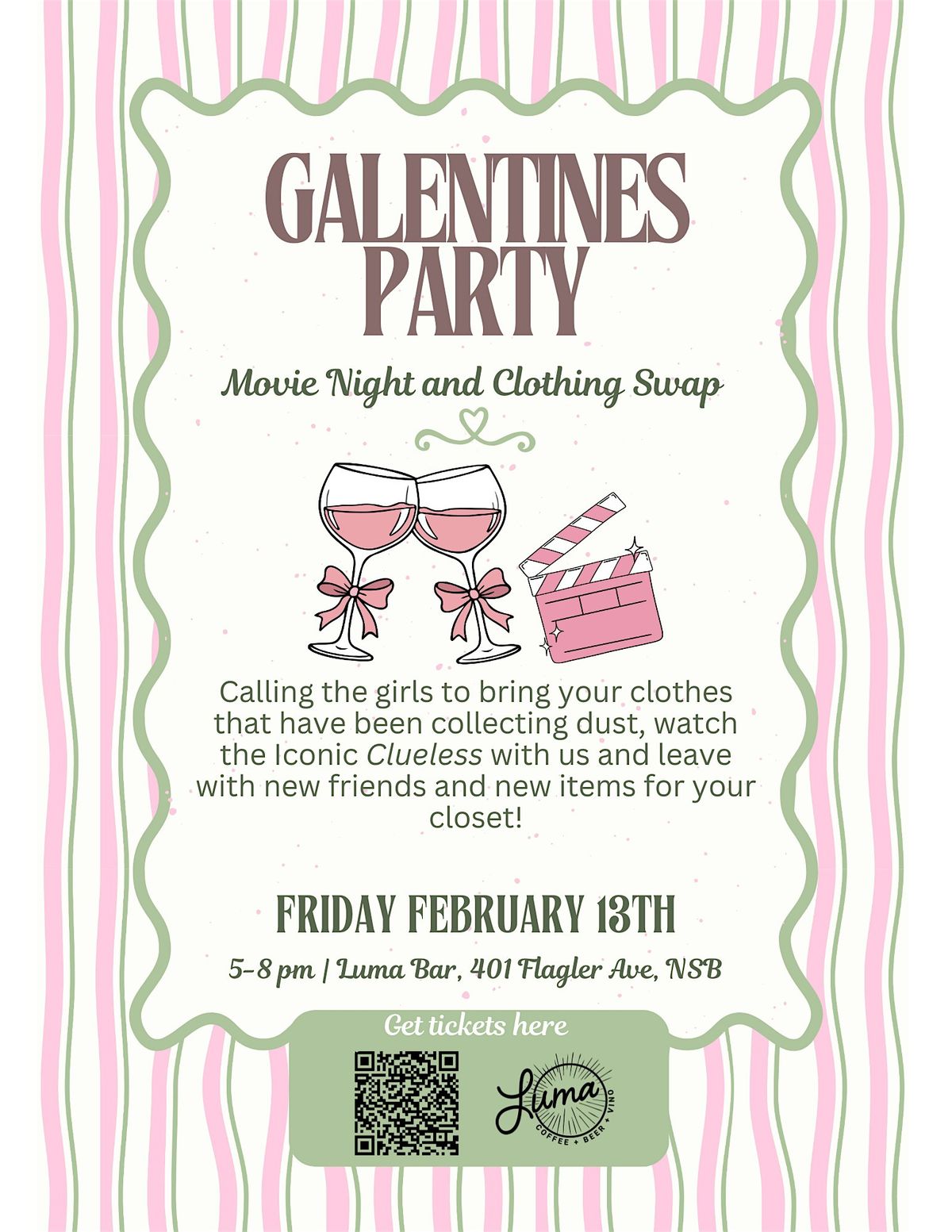 Galentines Clothing Swap and Movie night at Luma, New Smyrna Beach on ...