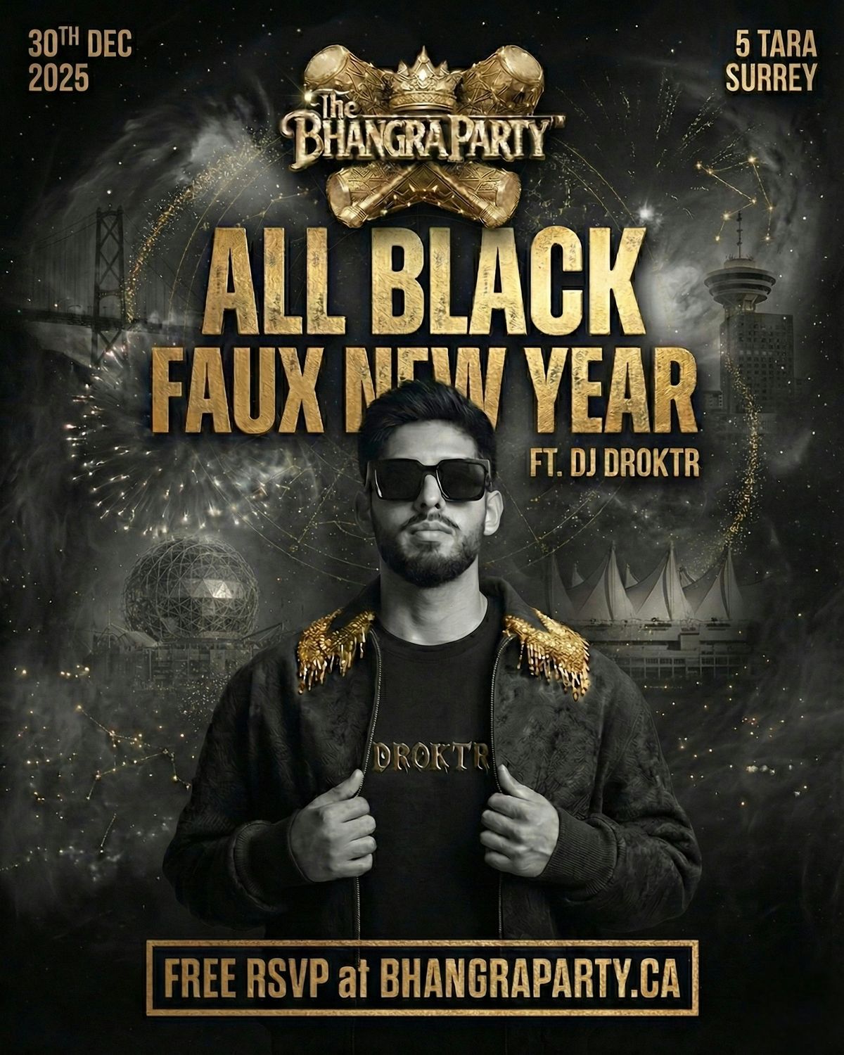 THE BHANGRA PARTY PRESENTS ALL BLACK FAUX NEW YEAR AT 5 TAARA SURREY at ...