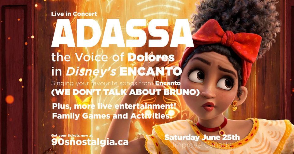 Adassa - The Voice of Dolores in Disneys Encanto at Improve Canada ...