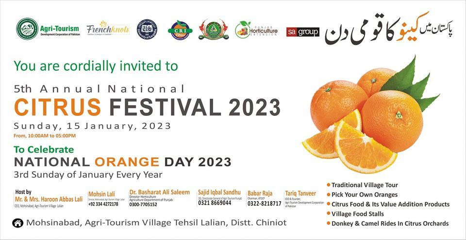 5th National Citrus Festival 2023 at Mohsinabad, Pind Dadan Khan on ...