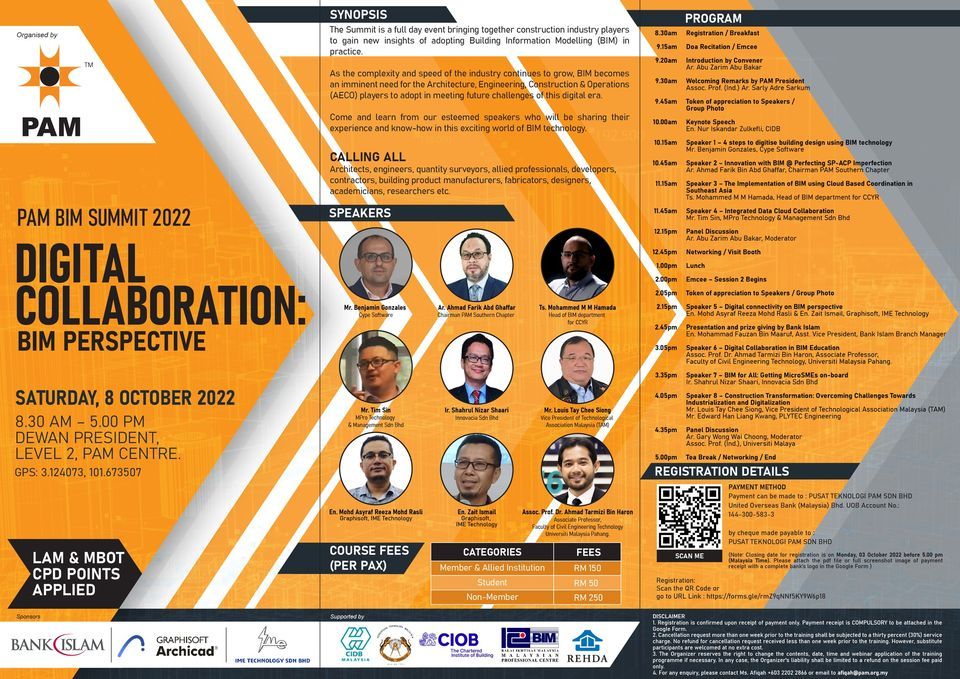 PAM BIM SUMMIT 2022 - THEME: DIGITAL COLLABORATION - BIM PERSPECTIVE ...