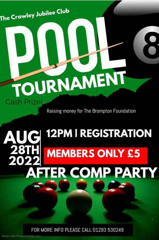 Brompton Charity - Pool competition & after party at Crawley Jubilee ...