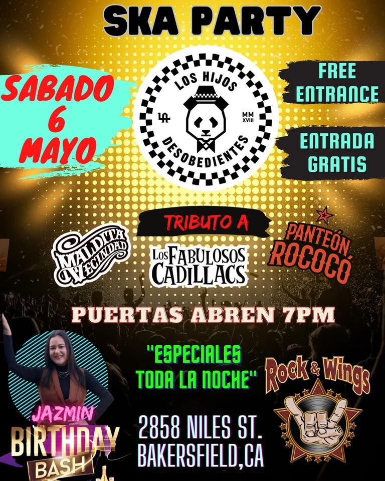 SKA PARTY TRIBUTO A MALDITA VECINDAD , PANTEON ROCOCO Y FABULOSOS ...