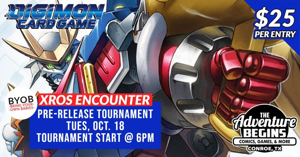 Digimon TCG - Xros Encounter Pre-Release Tournament at The Adventure Begins Comics, Games, and ...