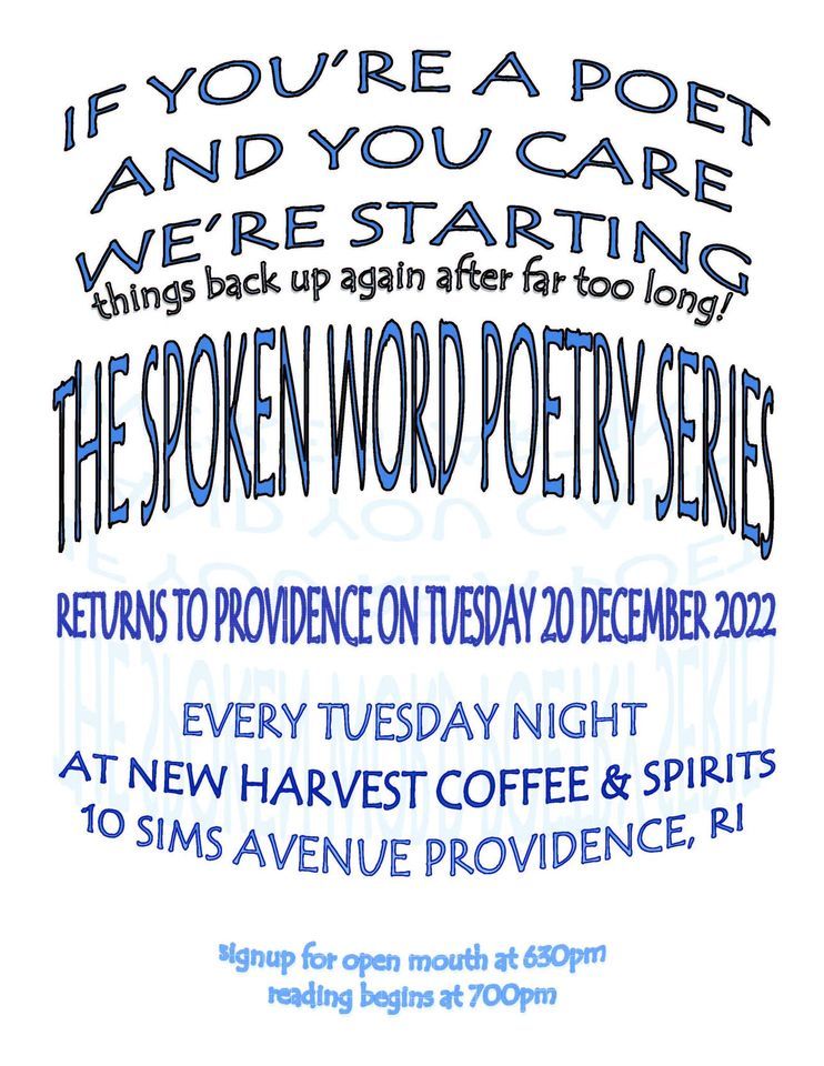 The Spoken Word Poetry Series at New Harvest Coffee & Spirits ...