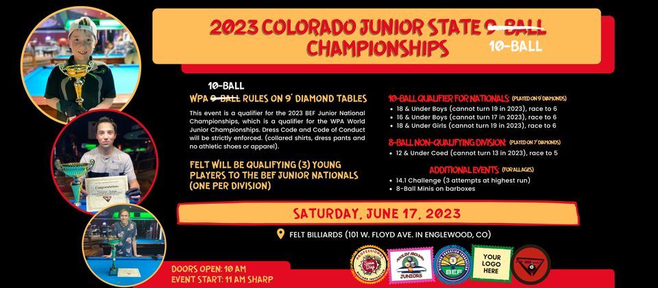 2023 Colorado Junior State 10-Ball Championships | Felt, Greenwood ...