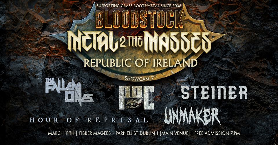 METAL 2 THE MASSES IRELAND - SHOWCASE 7 | Fibber Magees, Dublin, DN ...